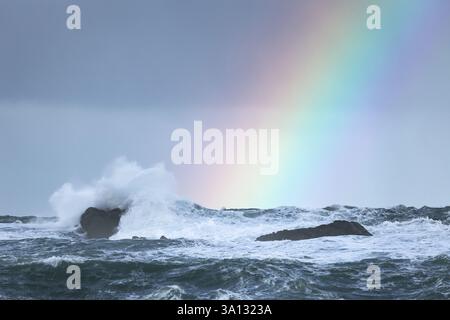 France, Finistere, Porspoder, Storm Louis Stock Photo - Alamy