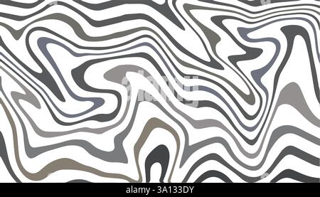 Vector Seamless Pattern with Melted Salted Caramel. Swirl Wavy ...