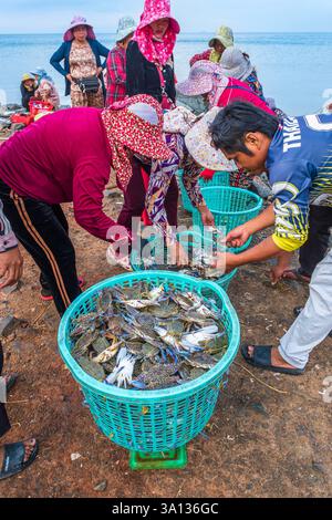 Cambodia, Kep province, Kep searesort, the crab market Stock Photo - Alamy