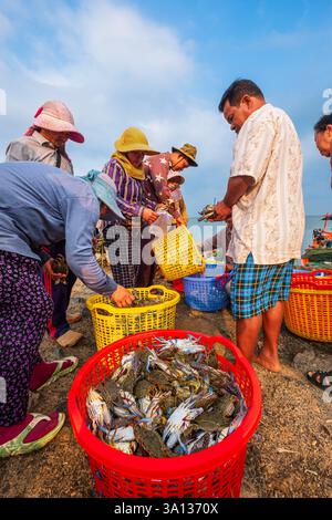 Cambodia, Kep province, Kep searesort, the crab market Stock Photo - Alamy