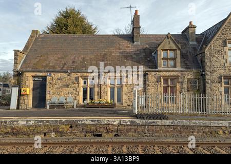 Parbold railway station on the Manchester to Southport line Stock Photo ...