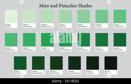 Color Palette 20 Shades of Green - Deep, Dramatic to Soft, Glowing Hues ...