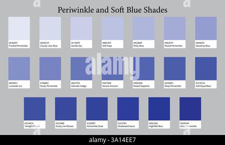 Color Palette 20 Shades of Blue - Aquatic and Sky Tones with HEX Codes ...
