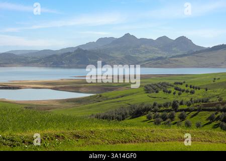 The M'Jaara Dam, also known as Al Wahda Dam, is an embankment dam ...