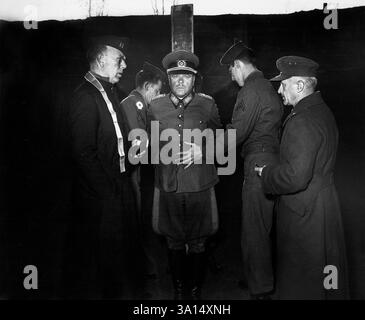 German General, Anton Dostler, tied to a stake during his execution by ...