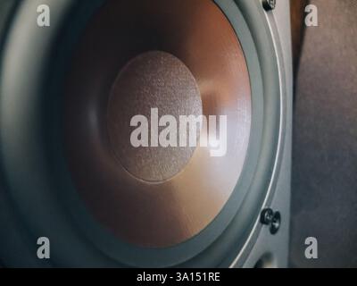 Floorstanding loudspeaker, close-up of the speaker cone Stock Photo - Alamy