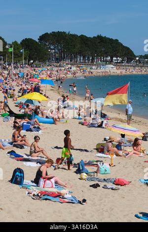 France, Finistere, Benodet, Trez beach or Grande Plage Stock Photo - Alamy
