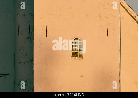 Wall anchors of Hoff Medieval Stone Church, Toten, Norway Stock Photo ...