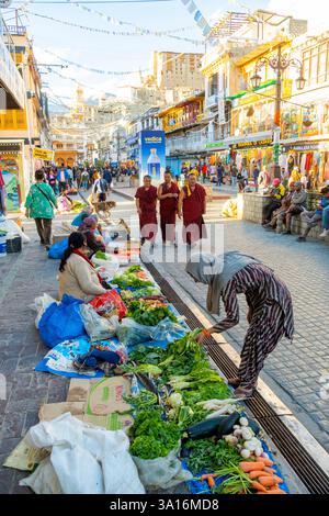 leh market, street market of leh ladakh Stock Photo - Alamy