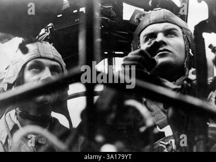 View into the cockpit of a Junkers Ju 88 during a mission against ...