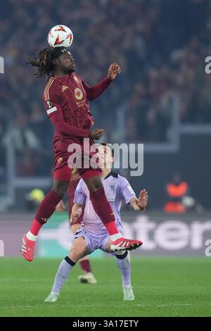 Olimpico Stadium, Rome, Italy - Manu Kone of AS Roma during Serie A ...