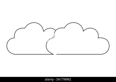 Continuous one line cloud icon Vector illustration Stock Vector Image ...