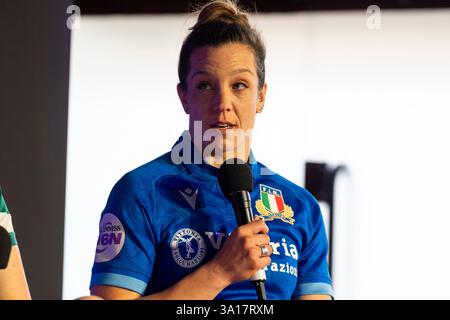 Italy captain Elisa Giordano during the launch event for the Guinness ...