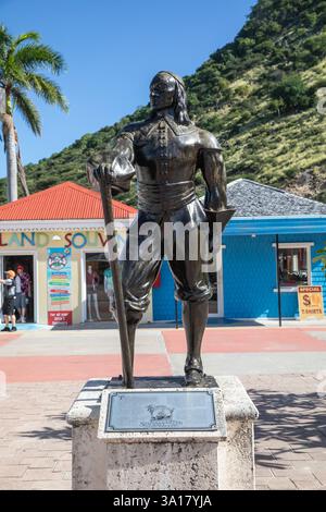 Statue in St Maarten in the Caribbean Stock Photo - Alamy