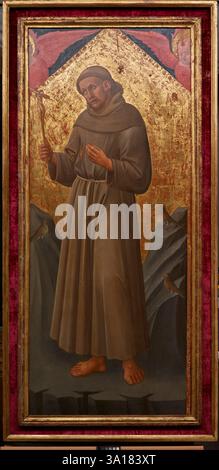 St. Francis receives the stigmata, St. Francis, in kneeling position ...