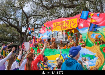Mardi Gras float in the Rex parade. New Orleans, LA Stock Photo - Alamy
