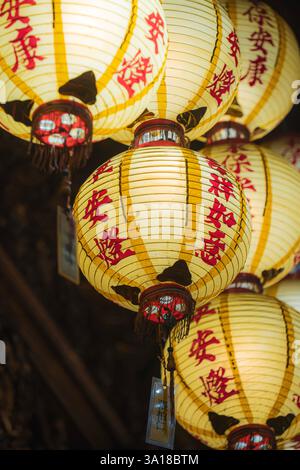 Red lanterns at Sanfong Temple in Kaohsiung, Taiwan Stock Photo - Alamy