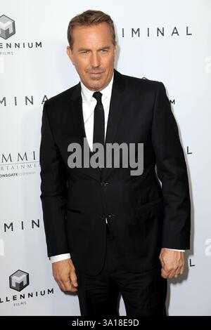 Kevin Costner attending the premiere of "Criminal" at AMC Loews Lincoln ...