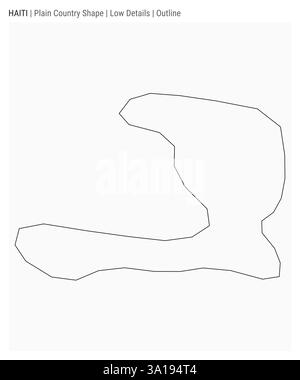 Haiti plain country map. Low details. Solid style. Shape of Haiti ...