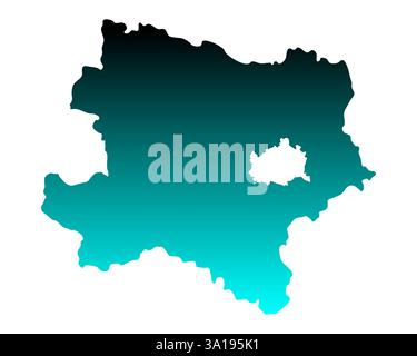 Map of Lower Austria Stock Photo - Alamy
