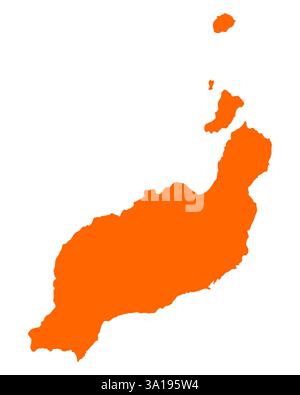 Map of Lanzarote Stock Photo - Alamy