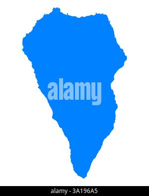 Map of La Palma, Canary Islands, Spain Stock Photo - Alamy