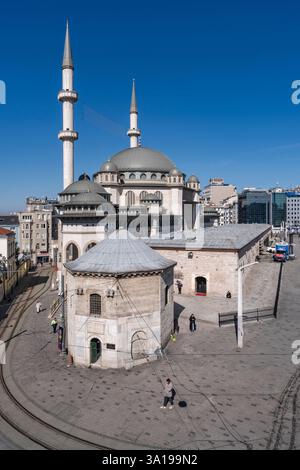 Taksim Mosque in Istanbul, Turkey at sunset. Taksim Mosque is a ...