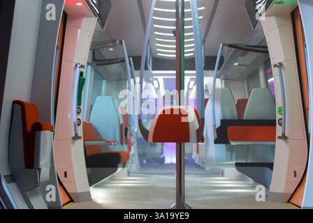 Interior of train mockup Stock Photo - Alamy