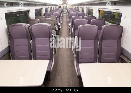 Standard class train carriage seats Stock Photo - Alamy