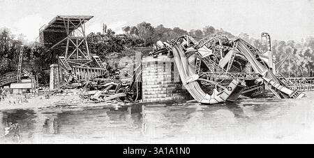 Quebec Bridge Collapse of 1907 Stock Photo - Alamy