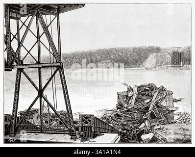 Quebec Bridge Collapse of 1907 Stock Photo - Alamy