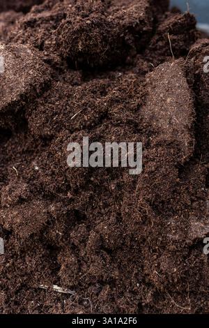 Soil texture background. Fertile soil suitable for planting. Plowed ...