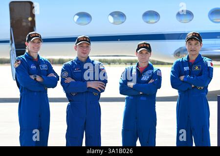 NASA Astronaut Nichole Ayers of the SpaceX NASA Crew-10 mission walks ...