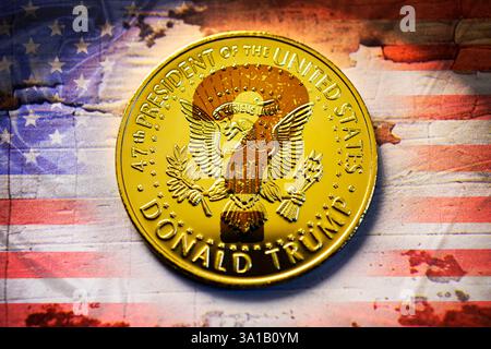Coin for the inauguration of Donald Trump as 47th President of the USA ...