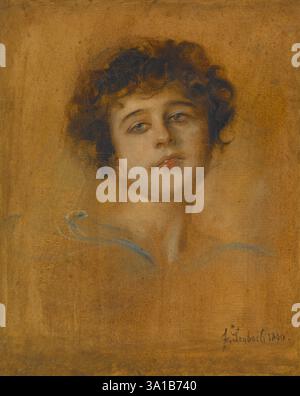 Lenbach Franz Von - Portrait of a Young Girl Thought to Be the Artist's ...