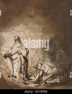 Saul and the Witch of Endor" "Bible" I Samuel 28. Saul tries to ...