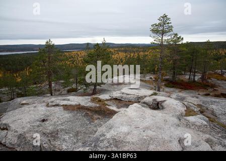 Luppioberget is a 195 meter high granite dome overlooking Torneälv ...