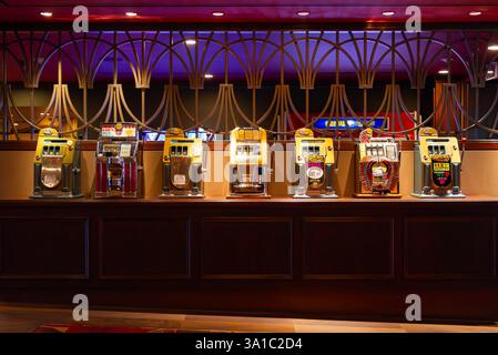 The downtown park win Las Vegas at sunset Stock Photo - Alamy