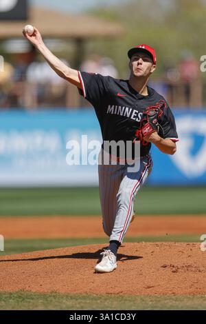 Minnesota Twins pitcher David Festa looks on during the fourth inning ...