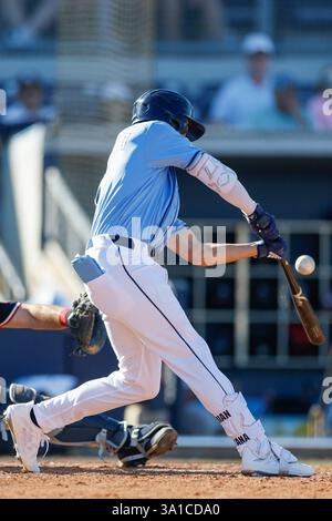 Minnesota Twins Ben Ross (22) at bat during an MLB Spring Breakout game ...