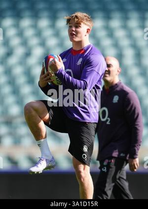 England's Henry Pollock during a captain's run at Principality Stadium ...