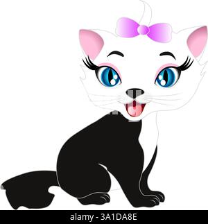 cute pink cat mascot Stock Vector Image & Art - Alamy