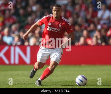 Murillo of Nottingham Forest breaks with the ball during the UEFA ...