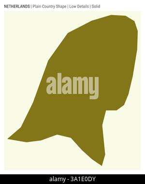 Netherlands - plain country shape. Low, medium and high detailed maps ...