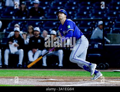 Toronto Blue Jays' Joey Loperfido (10) hits an RBI double against the ...