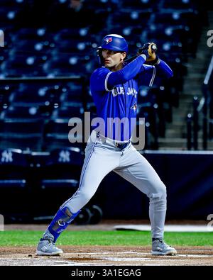 Toronto Blue Jays' Joey Loperfido (10) hits an RBI double against the ...