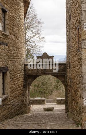 Pérouges, one of the "Most Beautiful Villages in France Stock Photo - Alamy