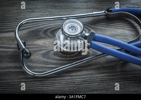 Medical stethoscope on wooden board medicine concept Stock Photo - Alamy
