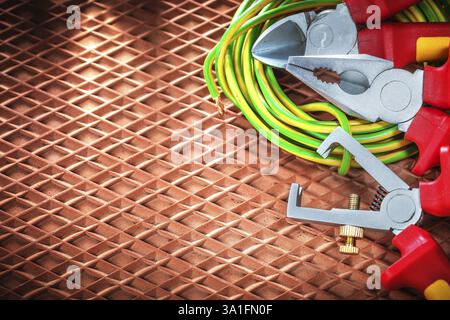 Insulation strippers electric wire cutter pliers on dielectric cover ...