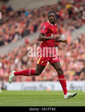 Liverpool's Ibrahima Konate is seen in action during the UEFA Champions ...